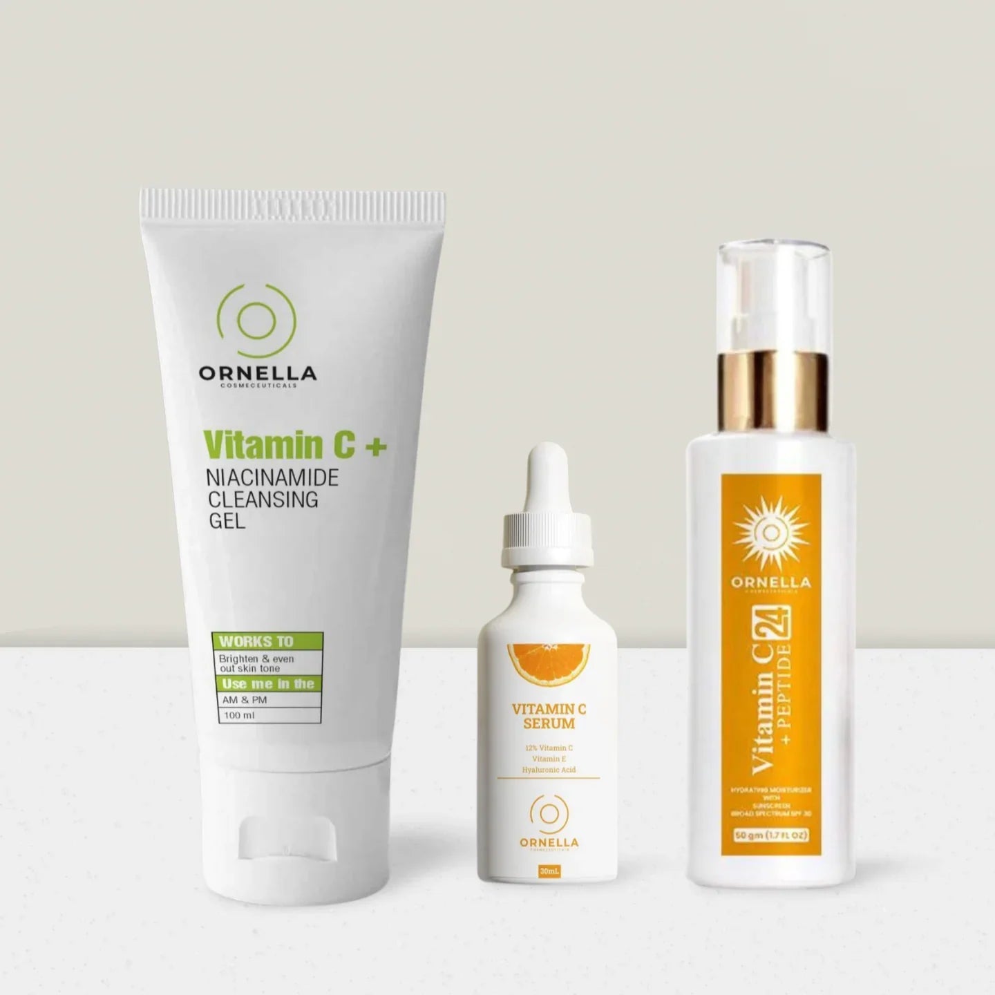 Vitamin C + Niacinamide Brightening Kit (PACK OF 3) – Ornella